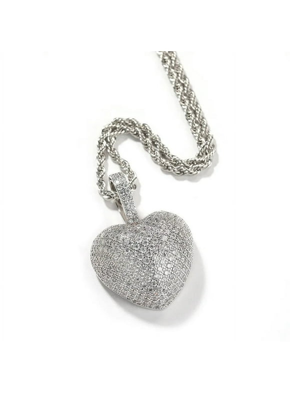 Iced Out Heart Pendant