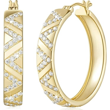 Swarovski STONE HOOP PIERCED EARRINGS, PINK, ROSE GOLD PLATING 5383938 ...