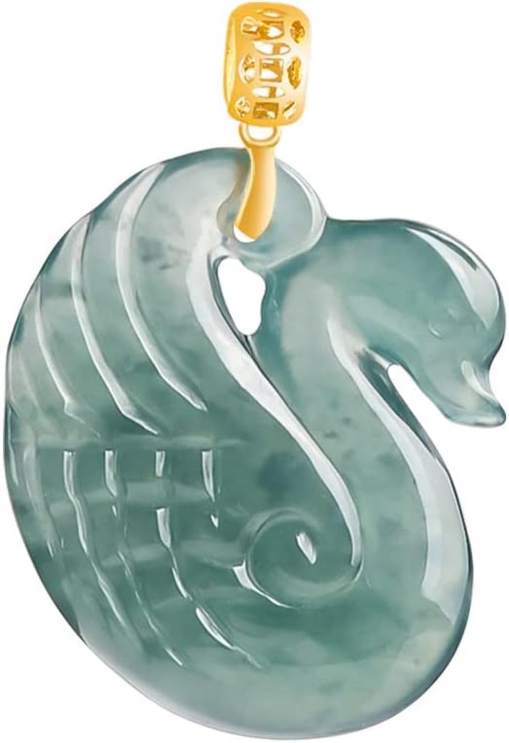 14K Gold Jade Tianer Necklace, Natural Jade Fox Necklace - Perfect ...