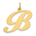 14K Gold Large Fancy Script Letter B Initial Charm - Walmart.com