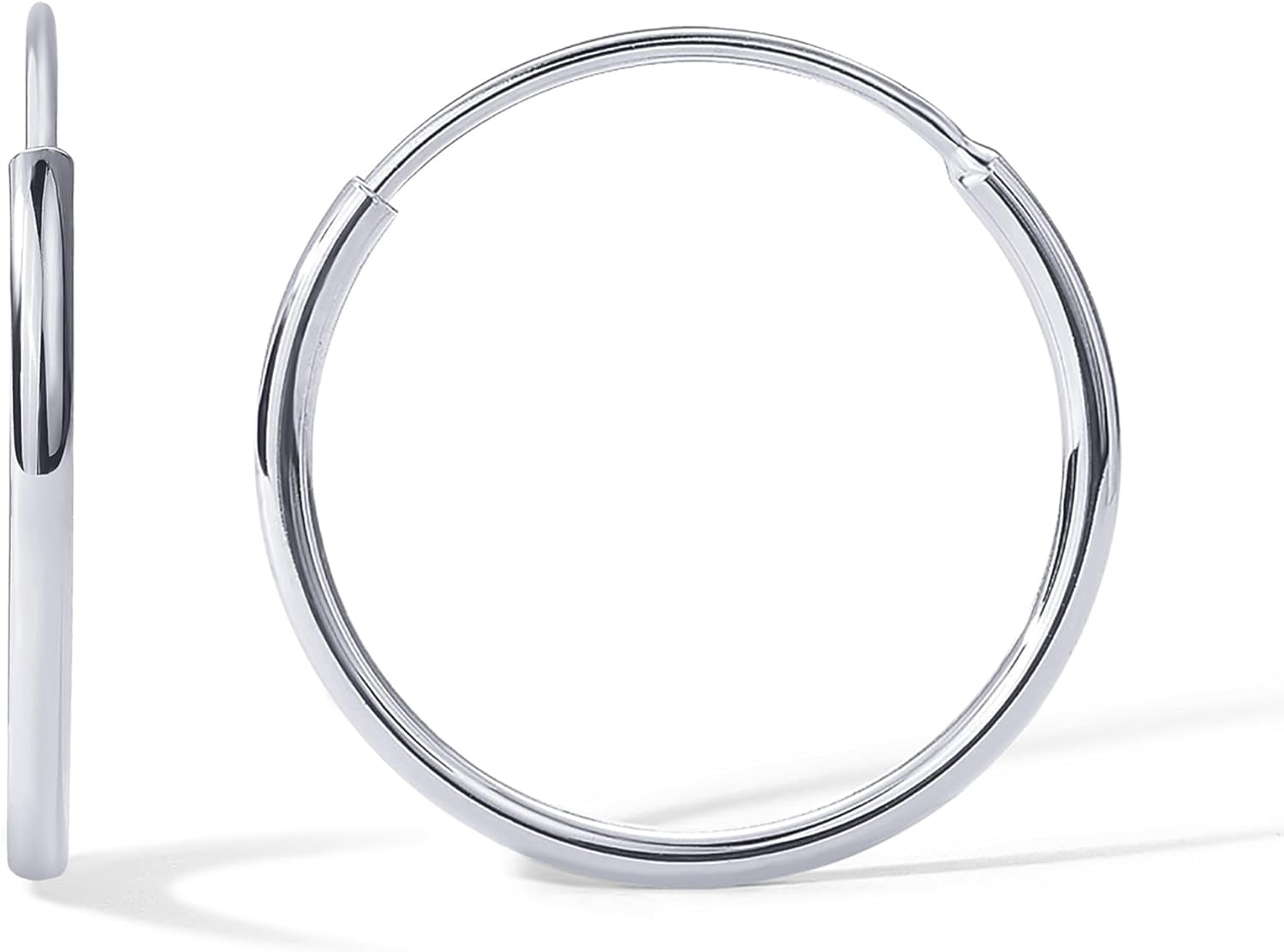 14K Gold Lightweight Infinity Sleeper Hoops | Thin Endless Infinity ...