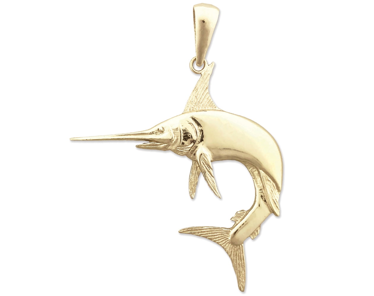14K Gold Marlin Sport Fishing Pendant - Walmart.com