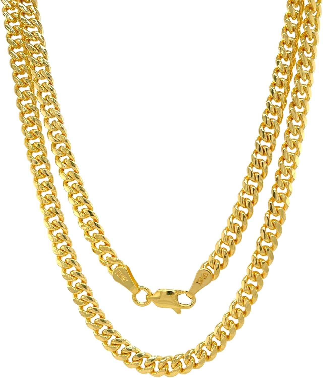 14K Gold Miami Cuban Link Chain Men - 1.85mm 2.15mm 2.85mm 3.85mm 4.4mm ...