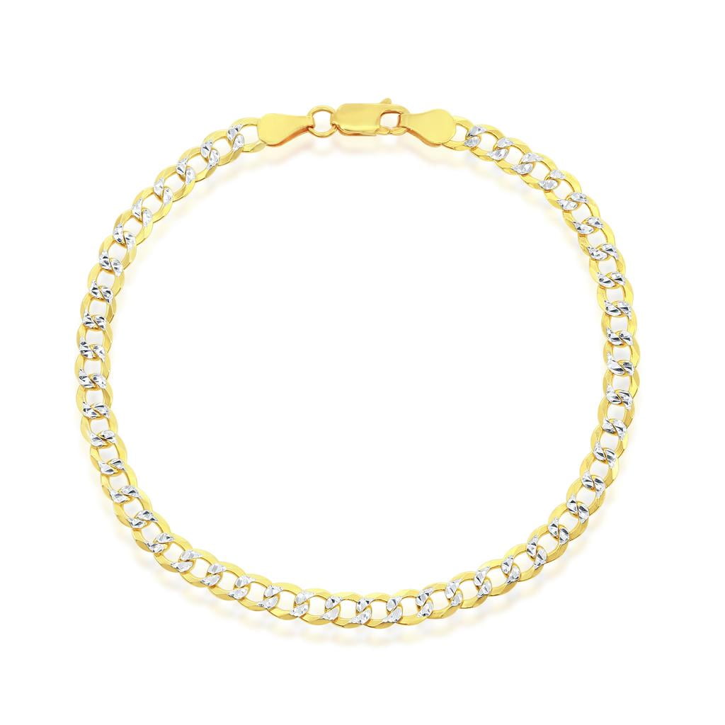 14K Gold Plated Chains – 5mm Pave Cuban 9” Anklet – Jewelry for Women ...