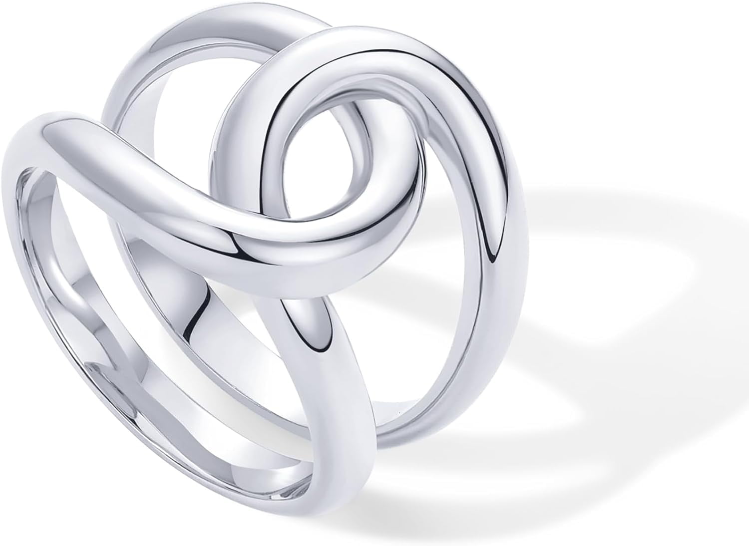 14K Gold Plated Chunky Interlock Statement Ring for Women | Interloop ...