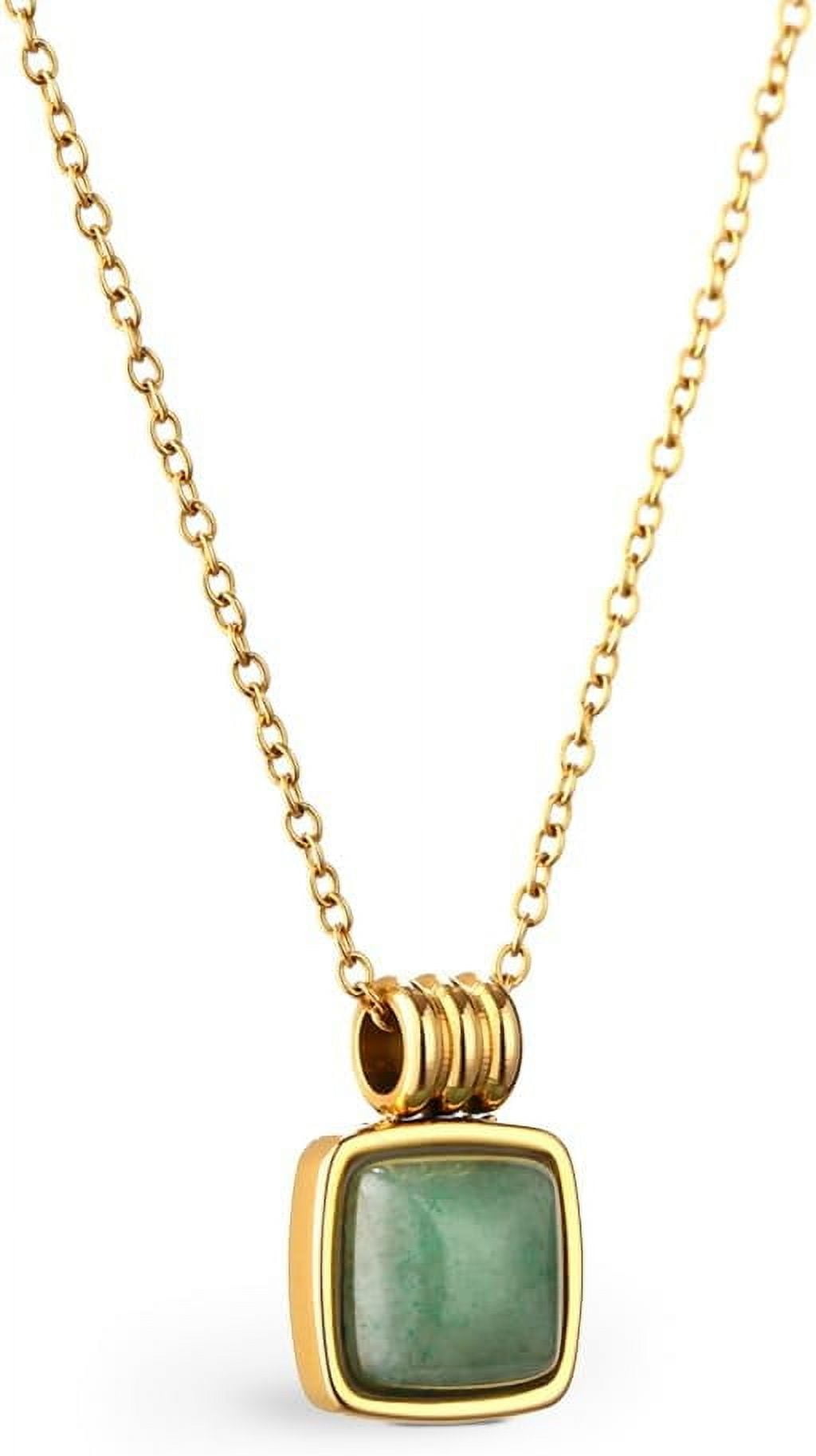 14K Gold Plated Jade Necklace for Women | Gold Plated Necklaces for ...