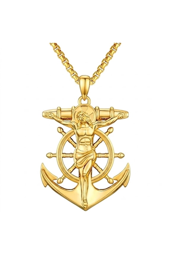 Mens Anchor Necklaces