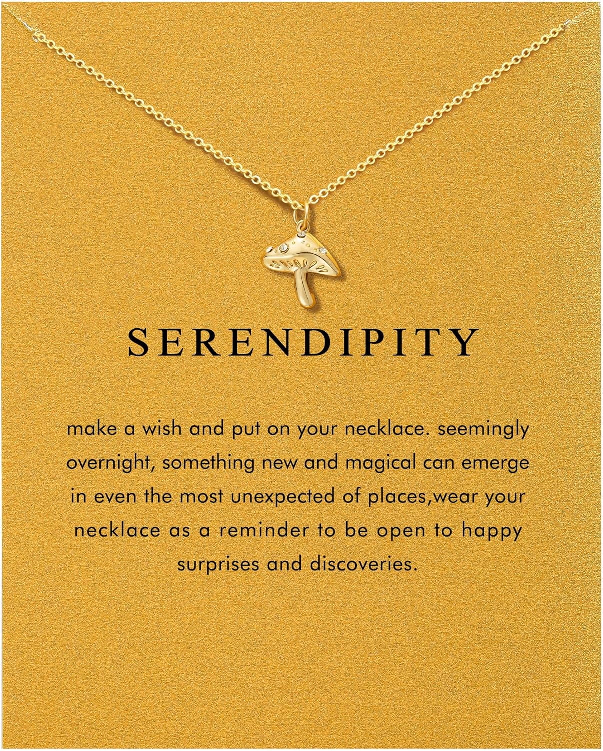 14K Gold Plated Pendant Necklace for Women, Dainty Charm Good Luck ...