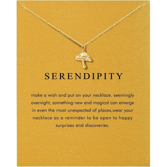 14K Gold Plated Pendant Necklace for Women, Dainty Charm Good Luck ...