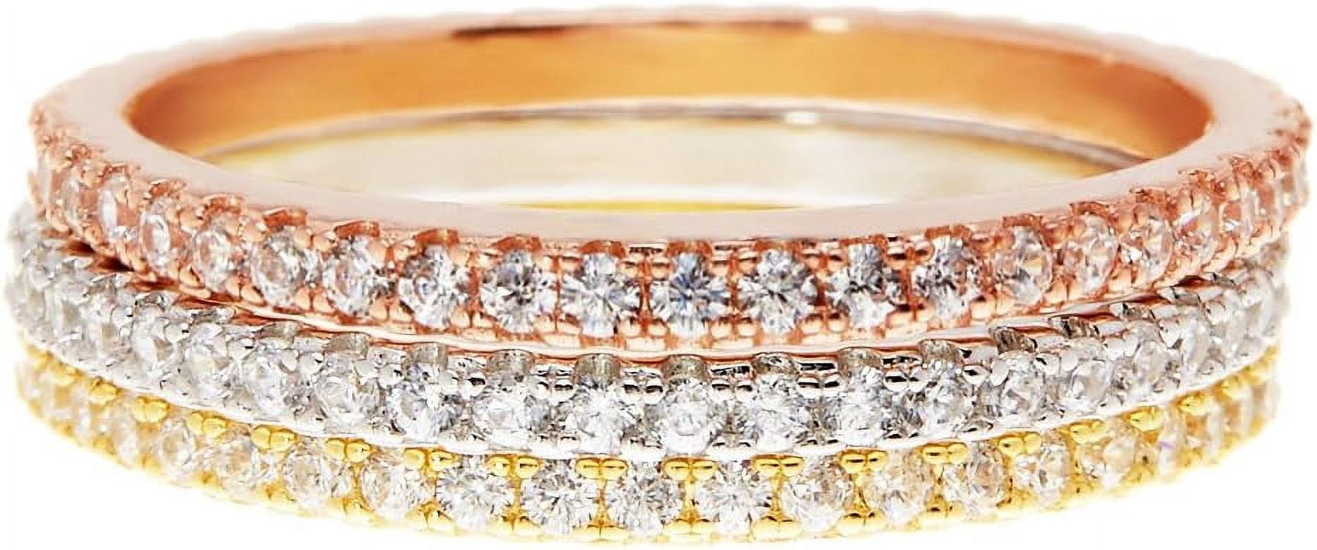 14K Gold Plated Solid 925 Sterling Silver CZ Simulated Diamond ...