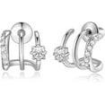 14K Gold Plated Triple Huggie Illusion Stud Earrings | Double Huggie ...