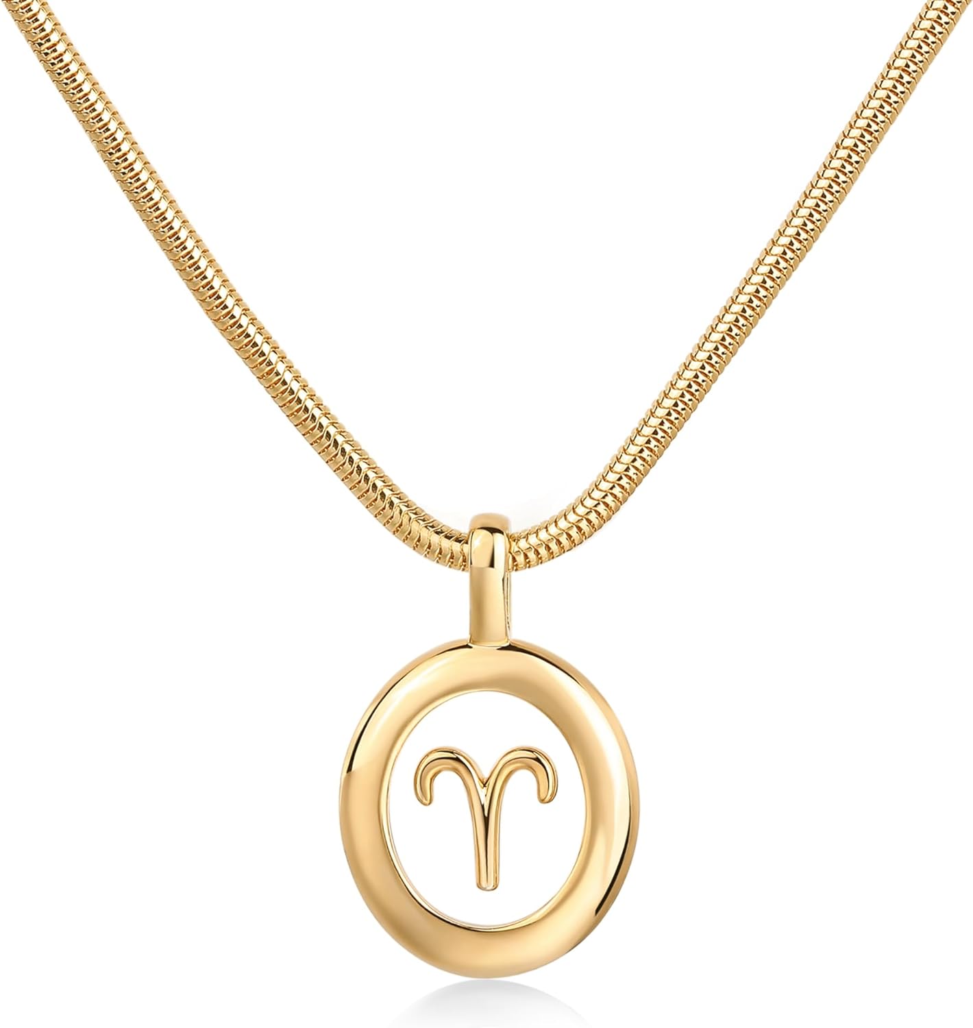 14K Gold Plated Unique Floating Astrology Pendant Necklace for Women ...