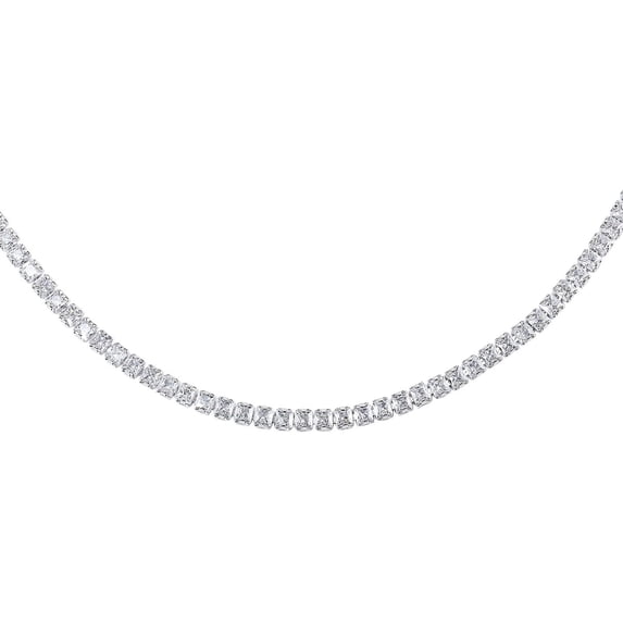 14K Gold Plated Women Tennis Necklace with CZ Gems and 13-18 ...