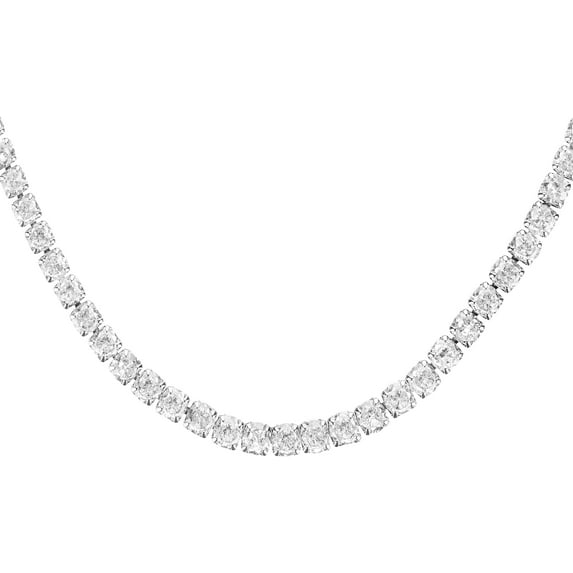 14K Gold Plated Women Tennis Necklace with CZ Gems and 13-18 ...