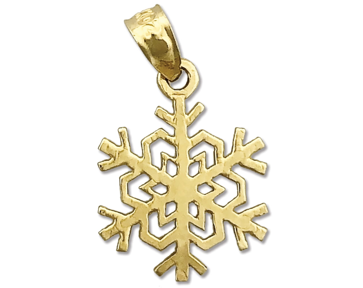 14K Gold Snowflake Charm - Walmart.com