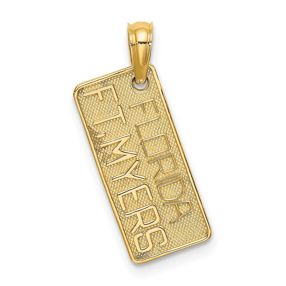 14K Gold Textured Ft. Myers Florida License Plate Charm - Walmart.com