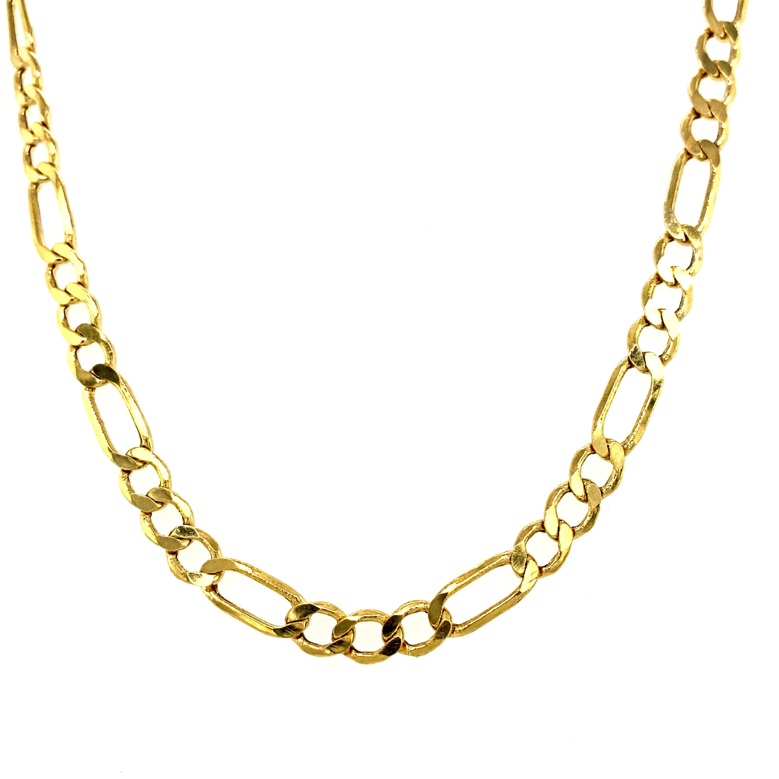 14K Hollow Figaro Yellow Gold Chain (2, 24") - Walmart.com