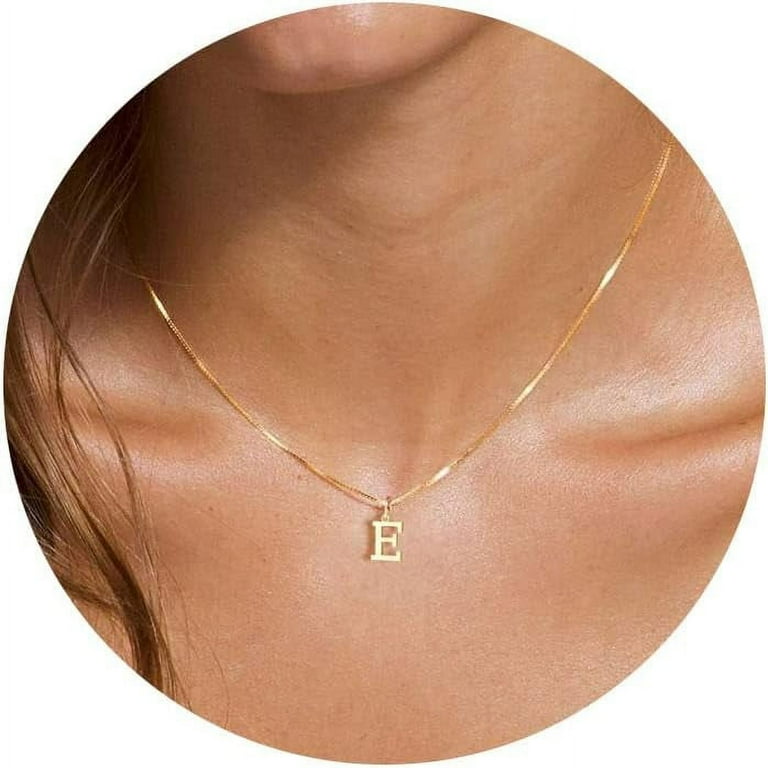 Jewelery Women s 14k Gold Trendy E Pendant Necklace