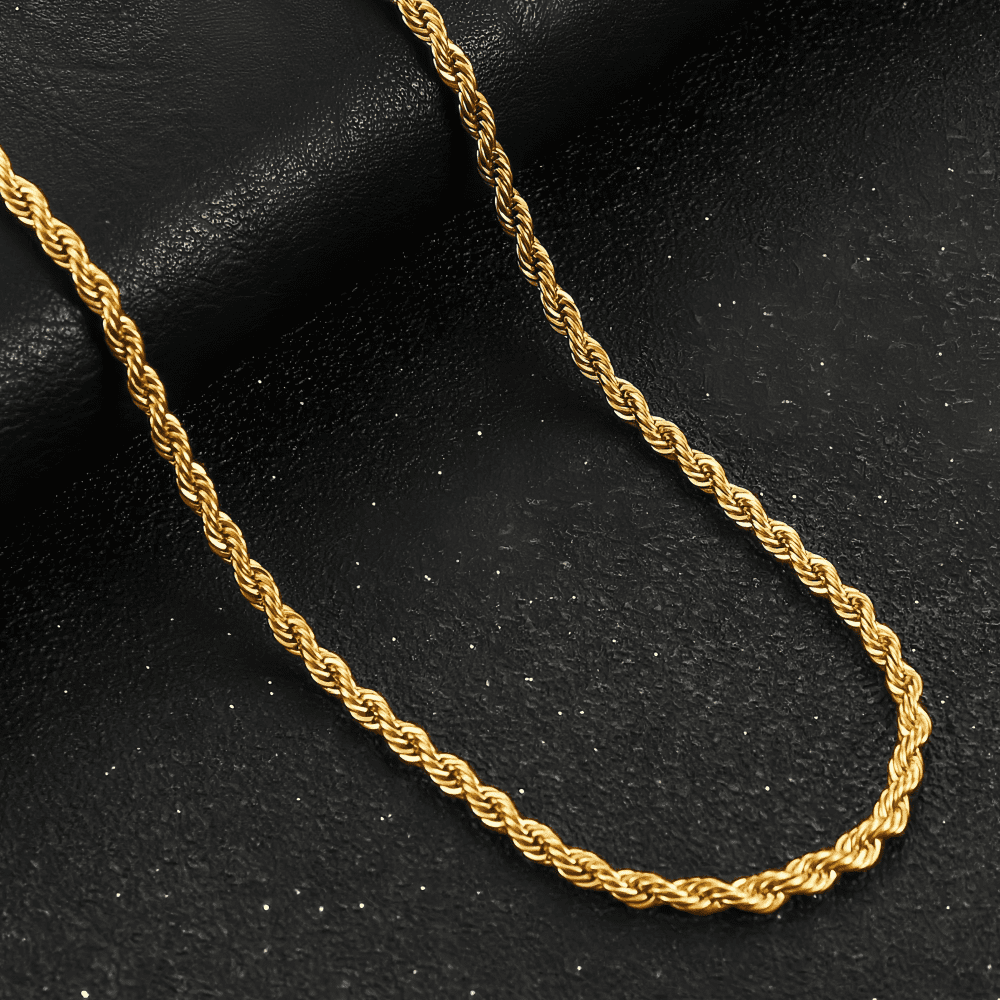 14K Real Solid Yellow Gold 5mm Solid Rope Chain Diamond Cut Necklace ...