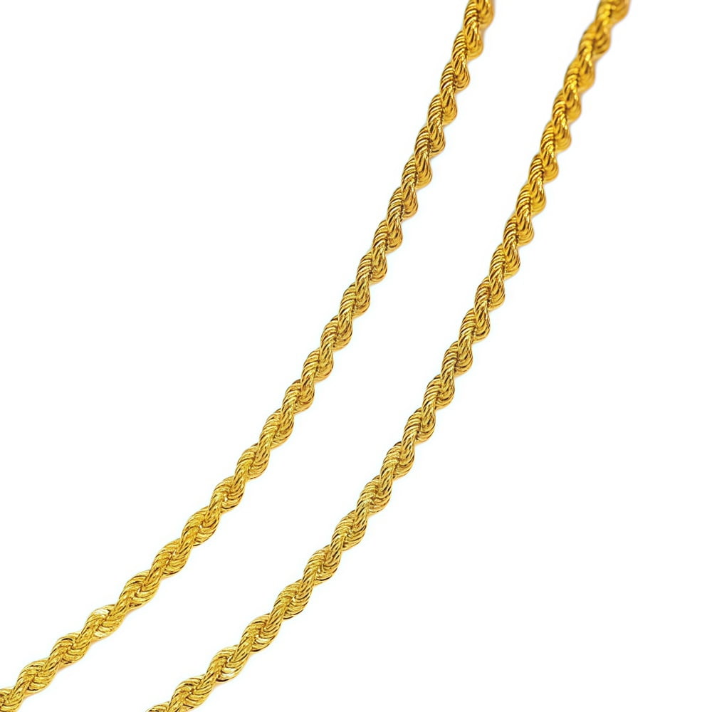 14K Real Solid Yellow Gold Chain Necklaces for Women and Men 5mm 30 ...