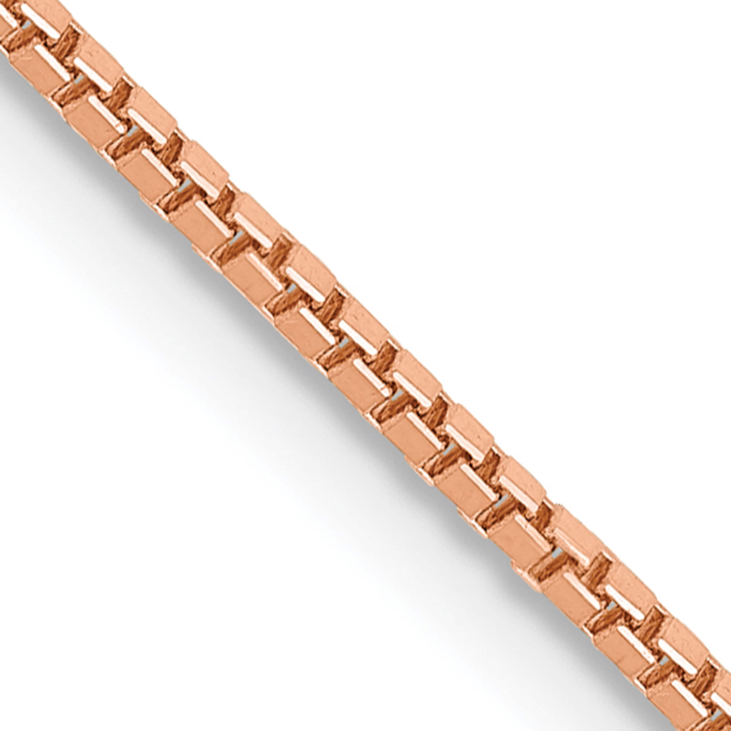 14K Rose Gold 1.0mm Box Chain (16 X 1) Made In Peru rsc3-16 - Walmart.com