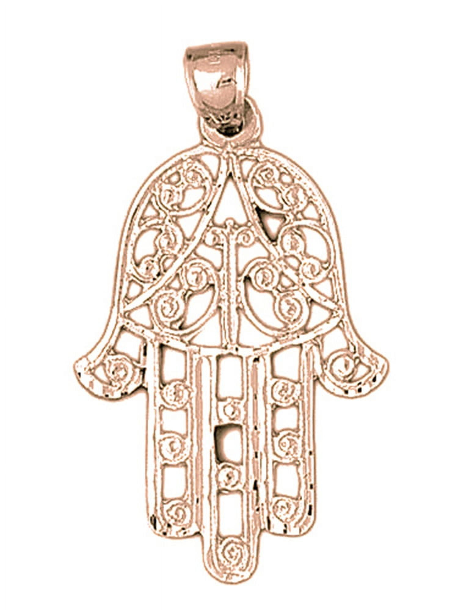 14K Rose Gold Chamsah Pendant - 47 mm - Walmart.com