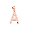 14K Rose Gold Personalized Letter "A-Z" Initial Satin Finish Pendant ...