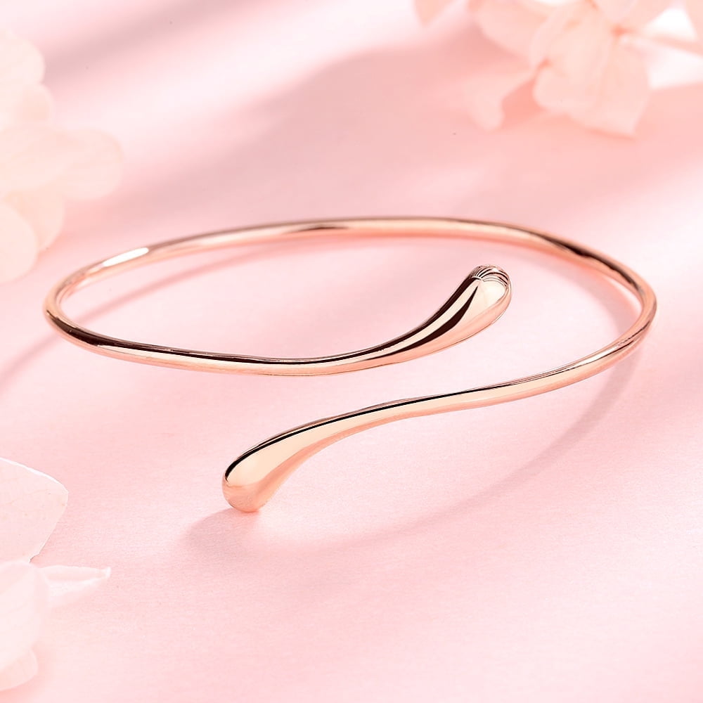 Amy and Annette 14K Rose Gold Plated Water Drop Bangle - Walmart.com