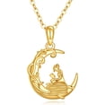 14K Solid Gold Book Necklace Real Gold Reading Book Pendant Librarian ...