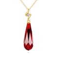 14K Solid Gold Garnet Necklace for Women Moissanite Dimond Iifinity ...