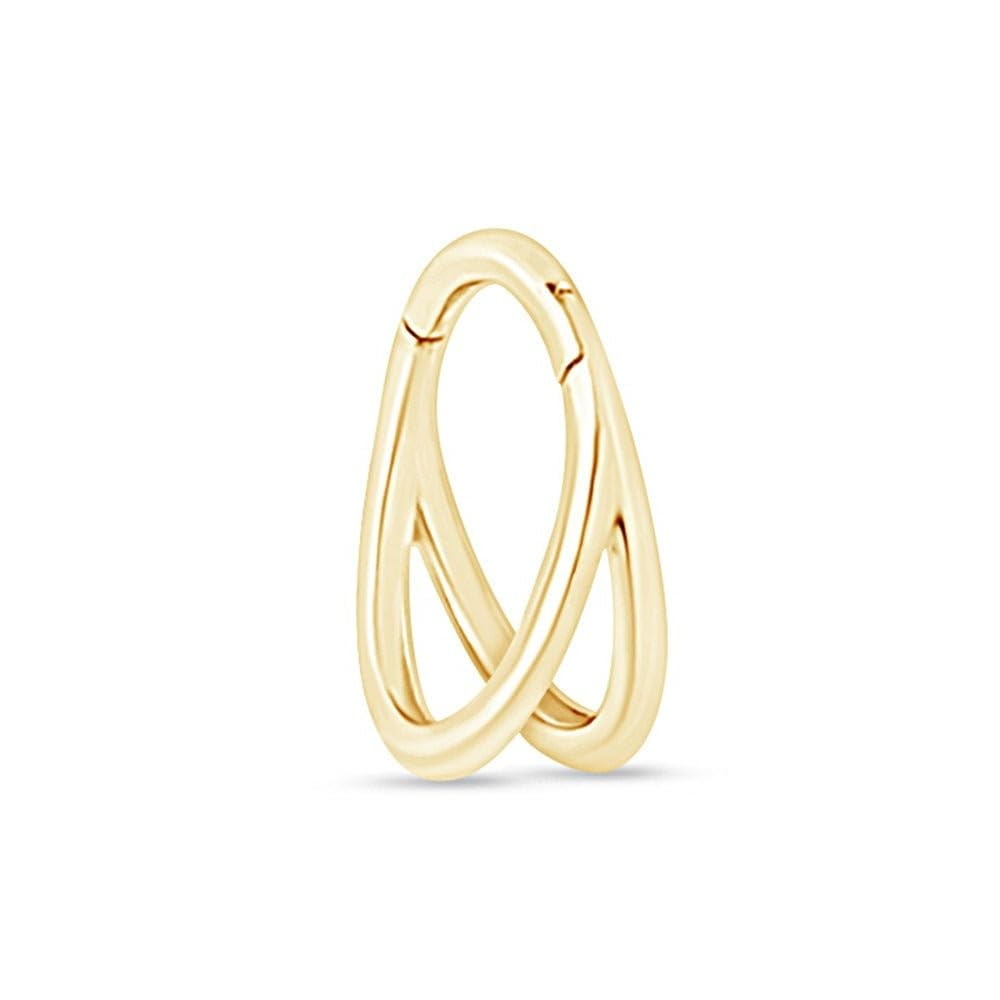 14K Solid Gold Huggie Hoop Earring for Women Sensitive Ear Cartilage ...