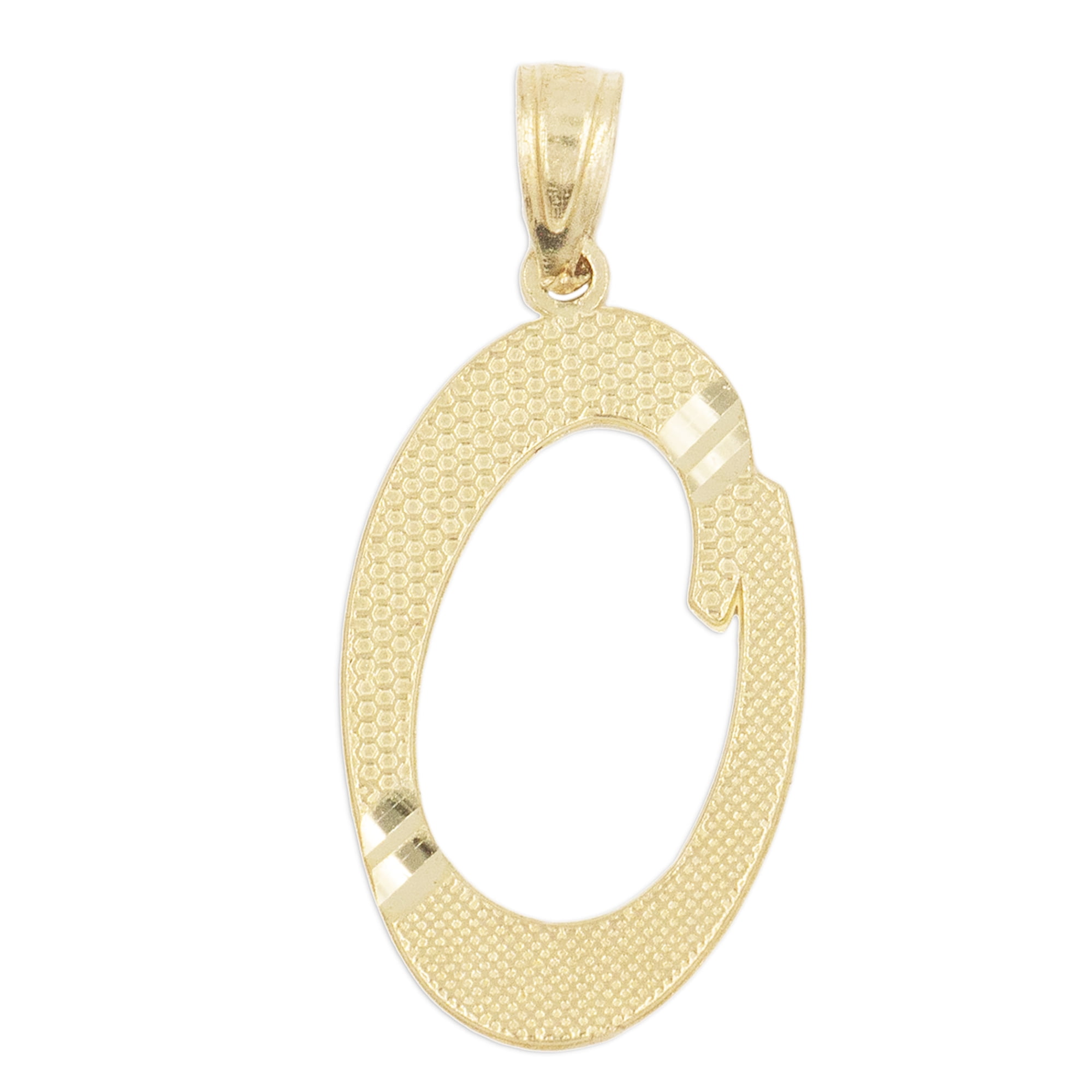 Golden Fire Solid 14k Gold Cursive Initial Pendant with Chain ...