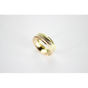 14k Tricolor Gold Braided Ring (size 9) - Walmart.com