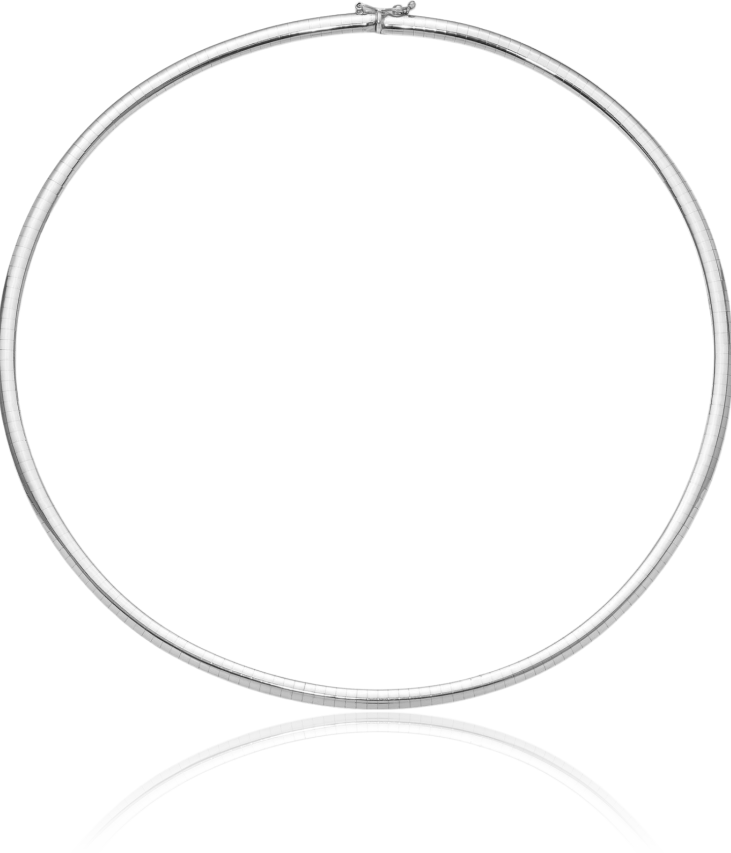 14K Solid White Gold 4mm Cubetto Omega Snake Chain Herringbone Necklace ...