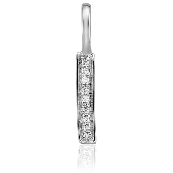 Ice Carats 14k Solid White Gold Diamond Accent Small Letter I Initial
