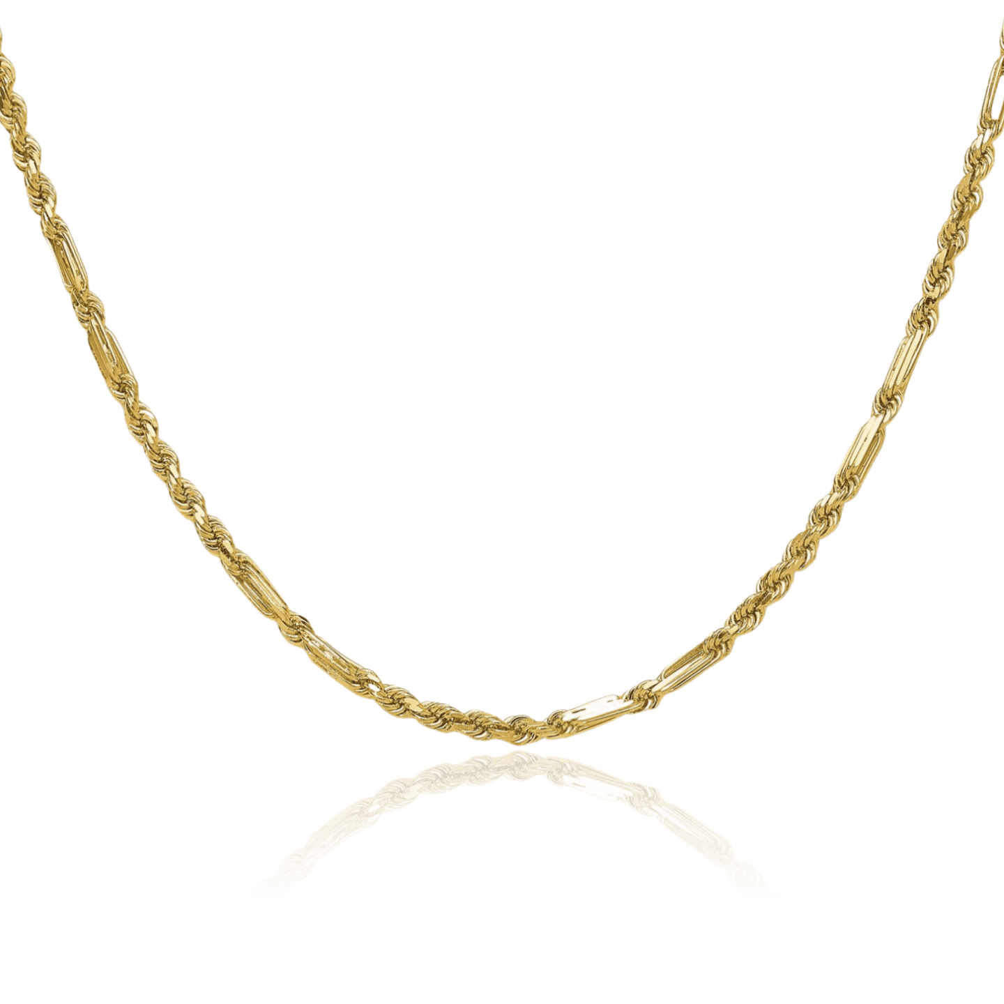 14K Solid Yellow Gold 2.75mm Milano Rope Chain Twisted Link Necklace 24 ...