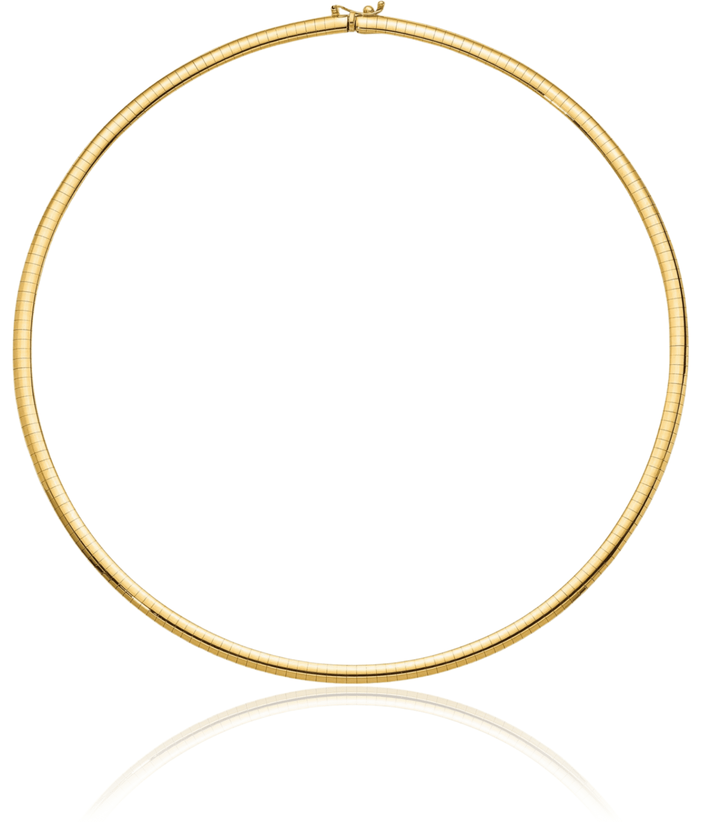 14K Solid Yellow Gold 4mm Cubetto Omega Snake Chain Herringbone ...