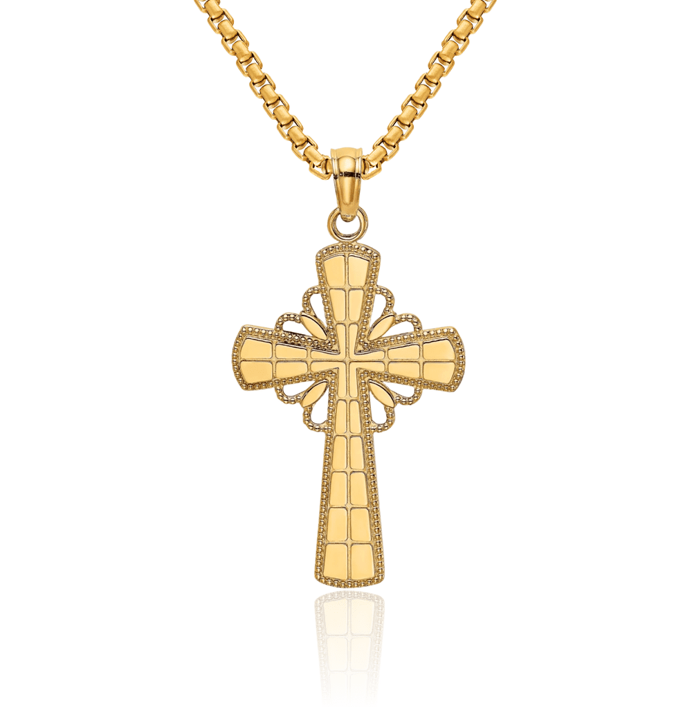 14K Solid Yellow Gold Beaded Edge Grid Heart Irish Claddagh Celtic Iona ...