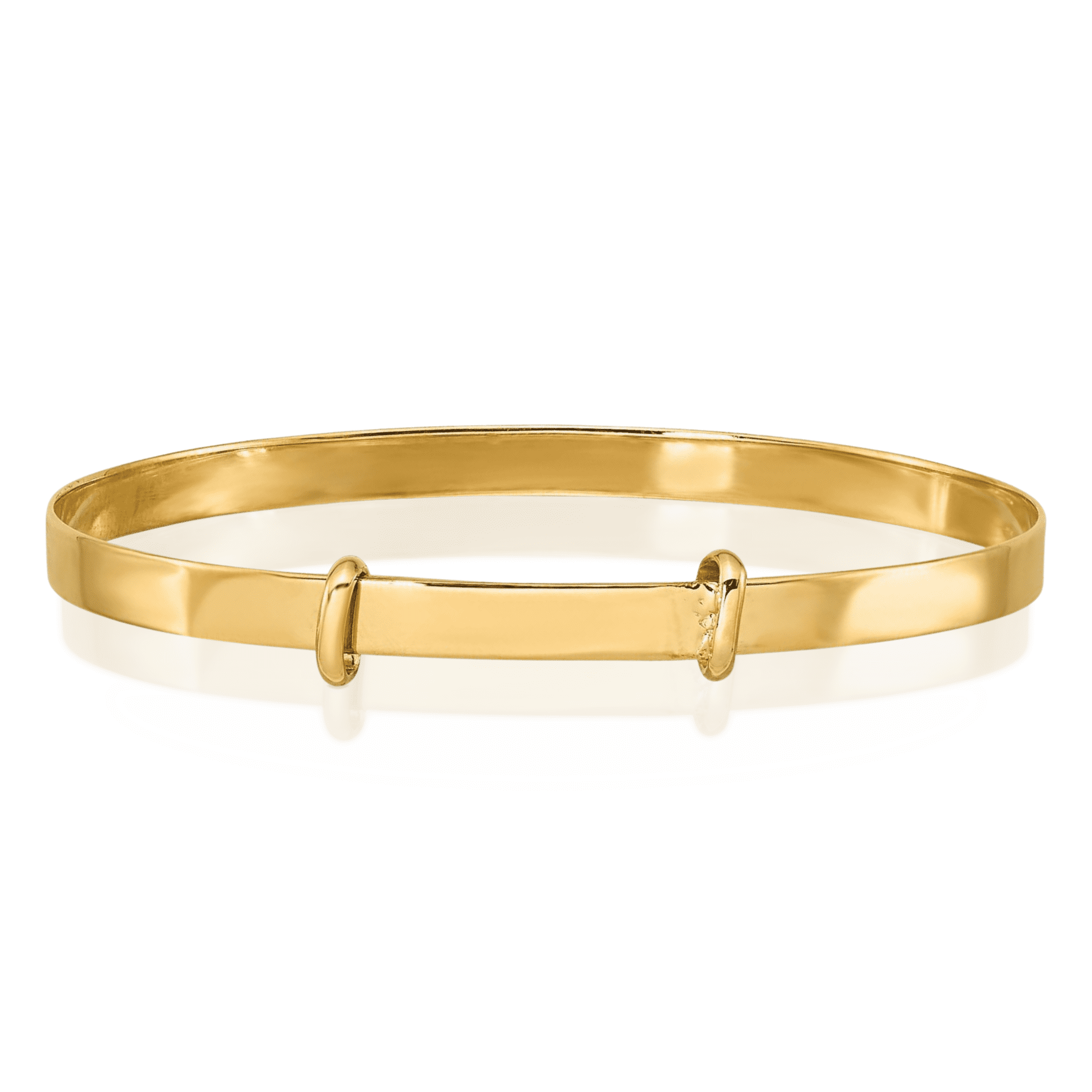 14K Solid Yellow Gold Expandable Bangle Bracelet - Walmart.com