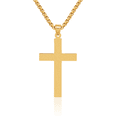 14K Solid Yellow Gold Latin Mexican Holy Cross Necklace Religious Chain ...