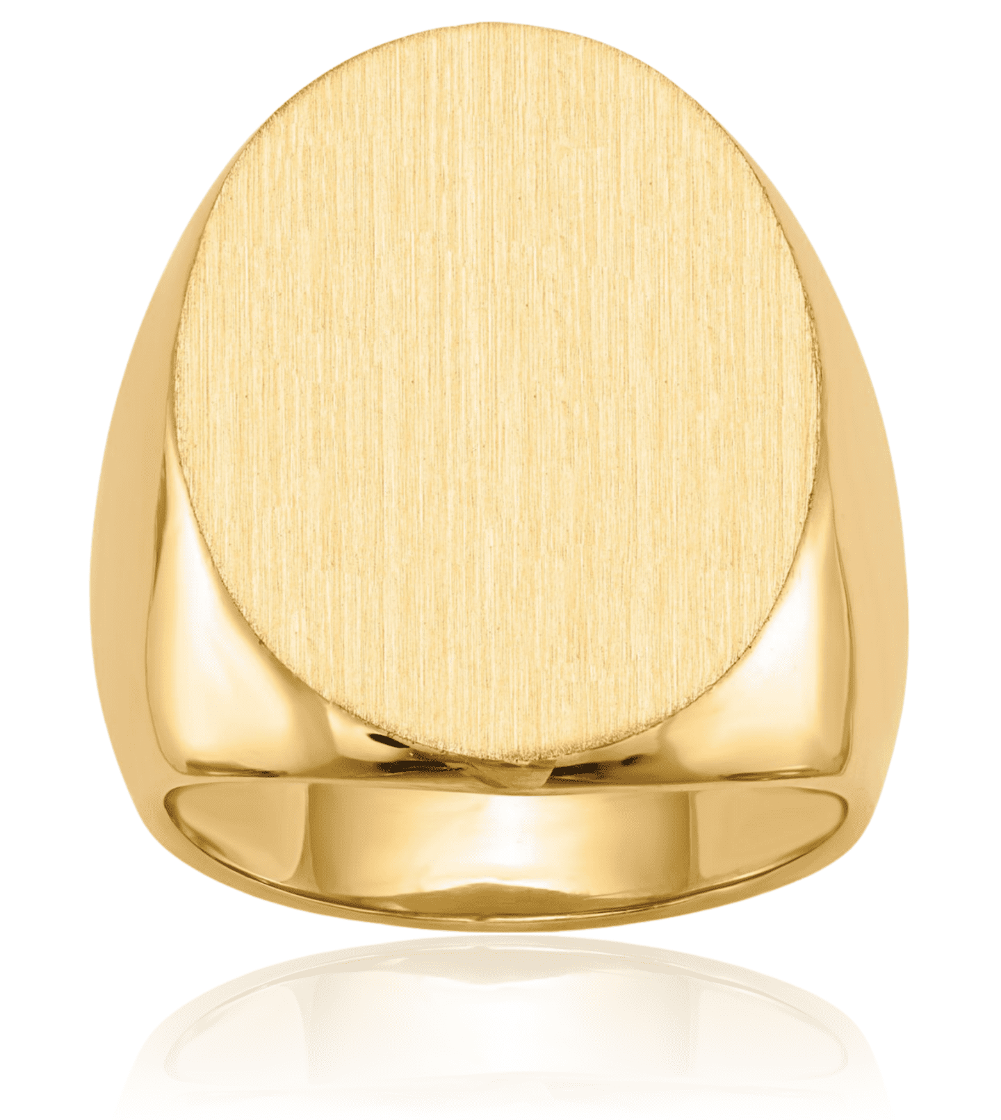 14K Solid Yellow Gold Mens Custom Engraved Signet Ring Handmade ...