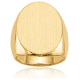 14K Solid Yellow Gold Mens Custom Engraved Signet Ring Handmade ...