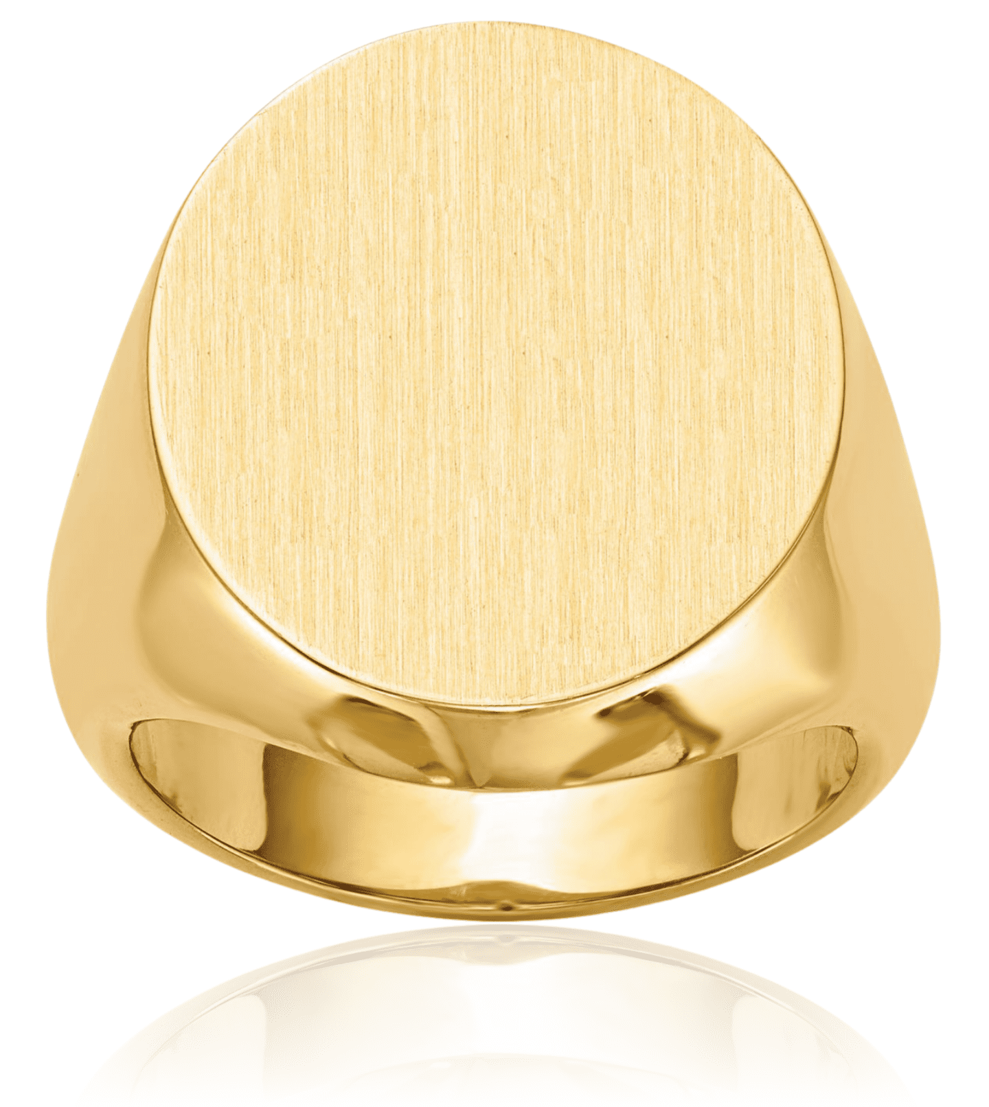 14K Solid Yellow Gold Mens Custom Engraved Signet Ring Handmade ...
