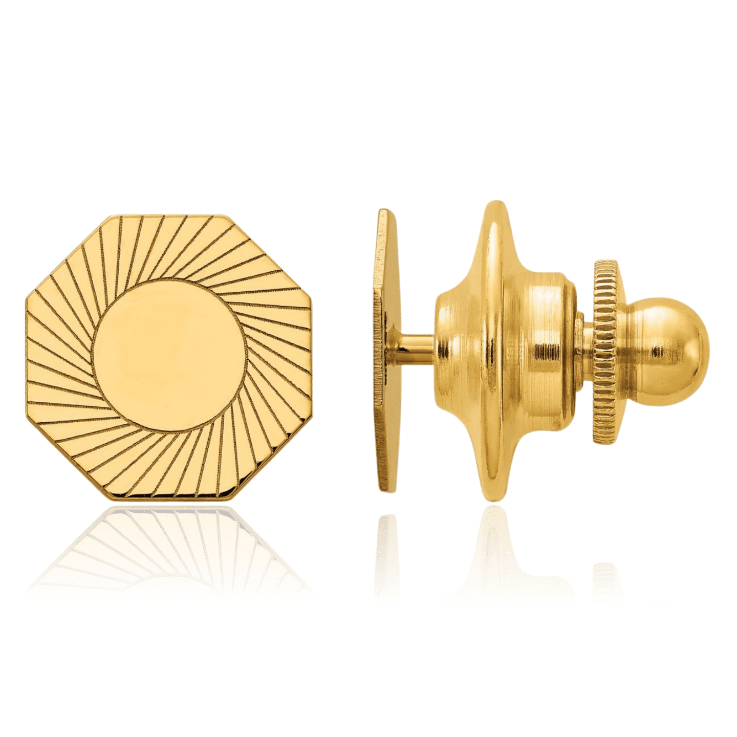14K Solid Yellow Gold Mens Tie Clip Bar Tac - Walmart.com
