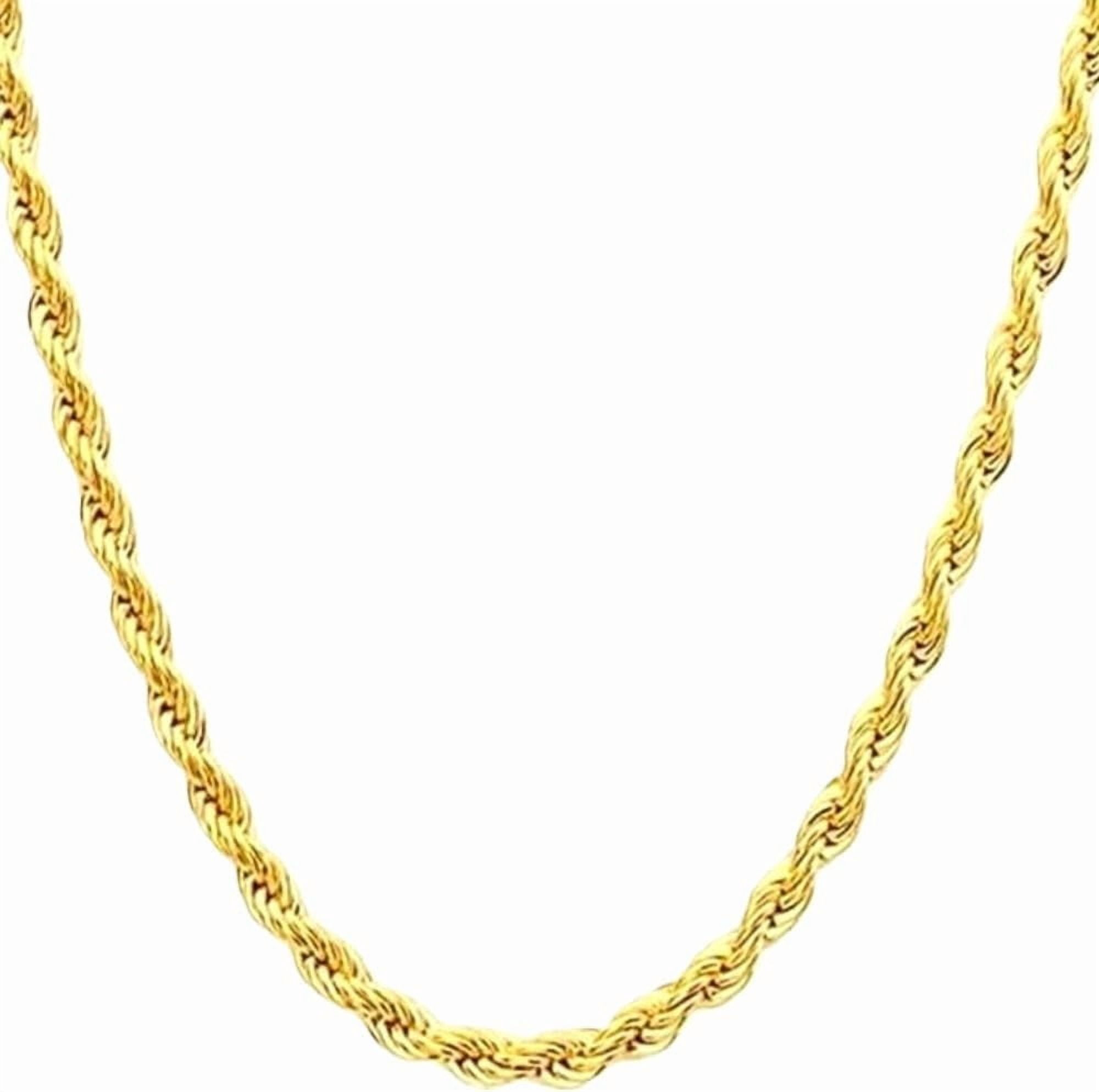 14K Solid Yellow Gold Twisted Rope Chain Necklace, Diamond Cut Classic ...