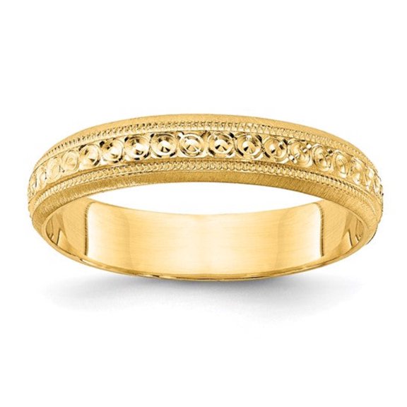 Keepsake Diamond Accent Rope Design 10kt Yellow Gold Wedding Band ...