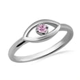 14K White Gold Evil Eye Birthstone Protection Ring Alexandrite (SIZE 6 ...