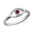 14K White Gold Evil Eye Birthstone Protection Ring Amethyst (SIZE 8.5 ...