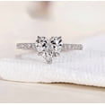 14K White Gold Plated 2Ct Heart cut Simulated Diamond Classic Women ...