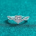 14K White Gold Plated 2Ct Heart cut Simulated Diamond Women Wedding ...